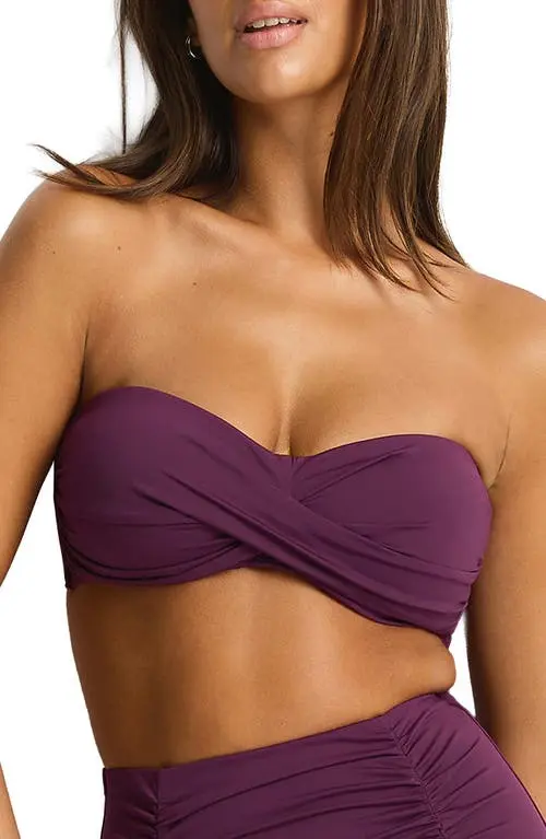 SEA LEVEL Essentials Edit Twist Front Bikini Top - Claret
