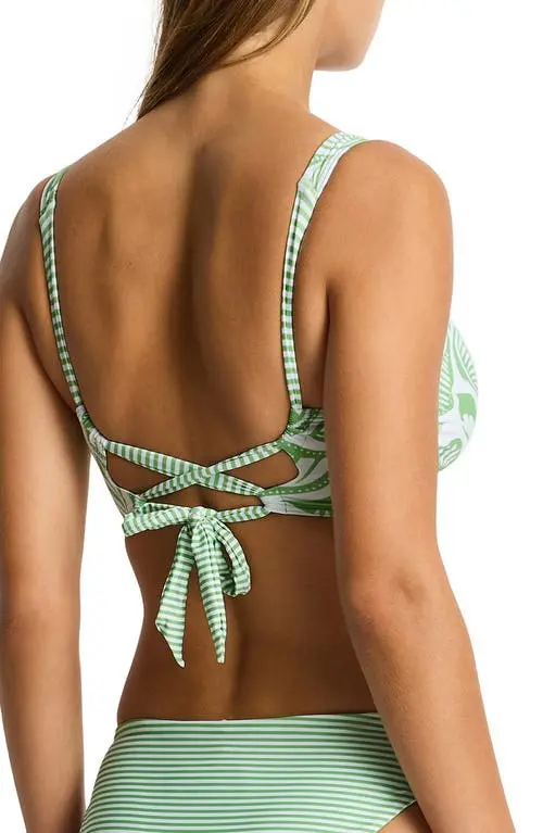 SEA LEVEL Cross Front Tie Back Bikini Top - Matcha
