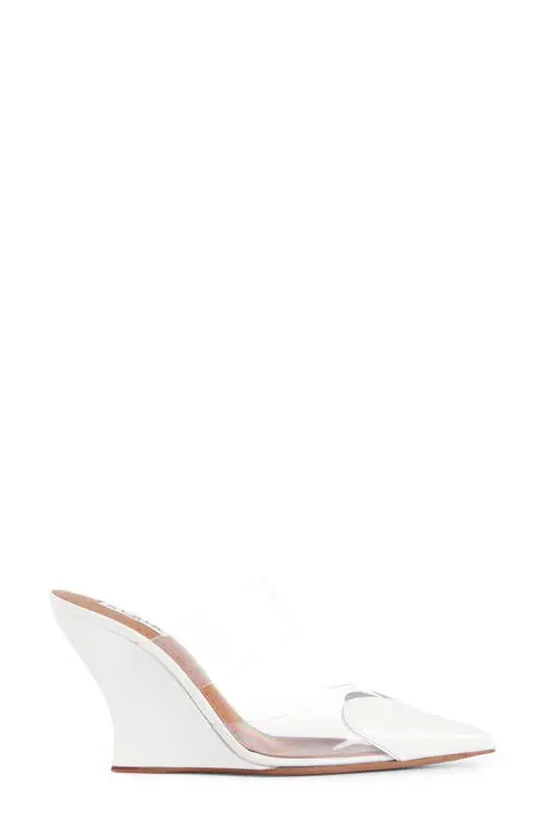 Alaïa Heart Pointed Toe Wedge Mule - Blanc Optique