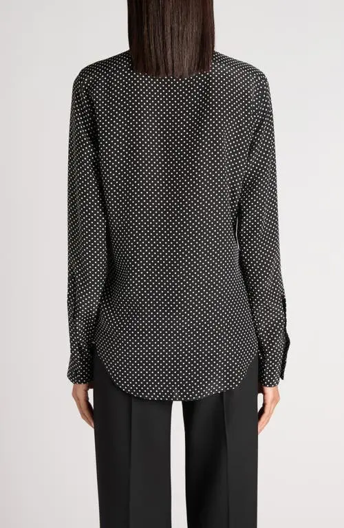 TOM FORD Mini Dot Pintuck Crepe Shirt
