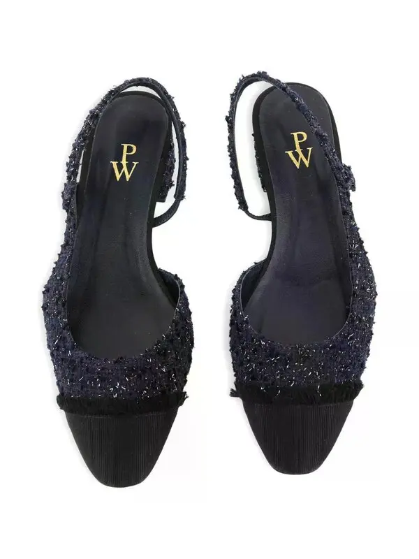 PAUL WARMER Loulou Fringed Slingback Pumps