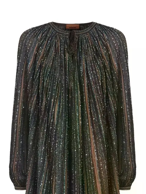Missoni Lamé Long-sleeve Maxi Dress