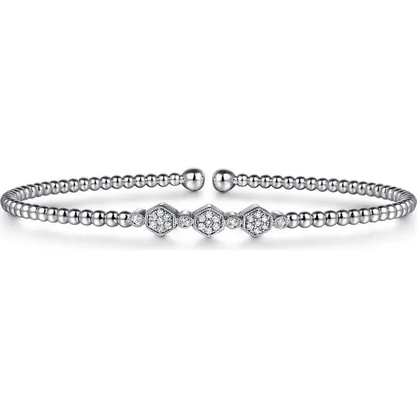 GABRIEL & CO. Diamond Beaded Cuff Bracelet - White Gold