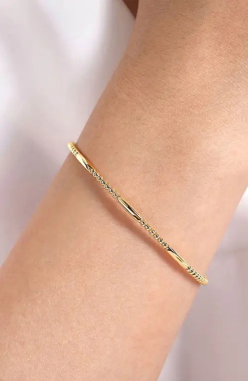 GABRIEL & CO. 14k Beaded Bar Cuff Bracelet