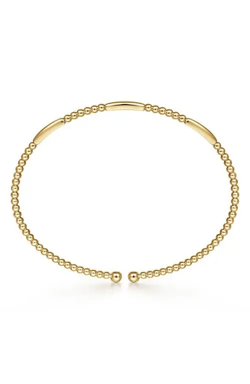 GABRIEL & CO. 14k Yellow Beaded Cuff Bracelet