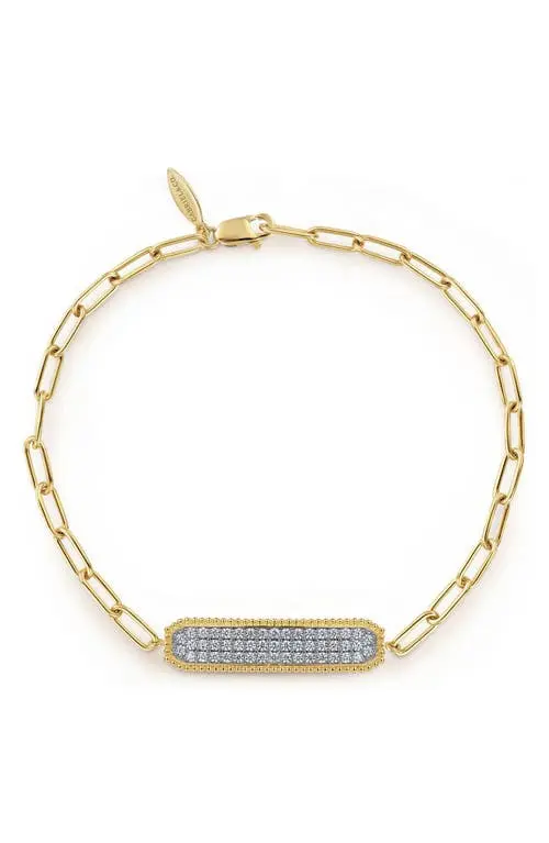 GABRIEL & CO. 14k Diamond Tag Bracelet - Gold