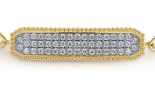 GABRIEL & CO. 14k Diamond Tag Bracelet