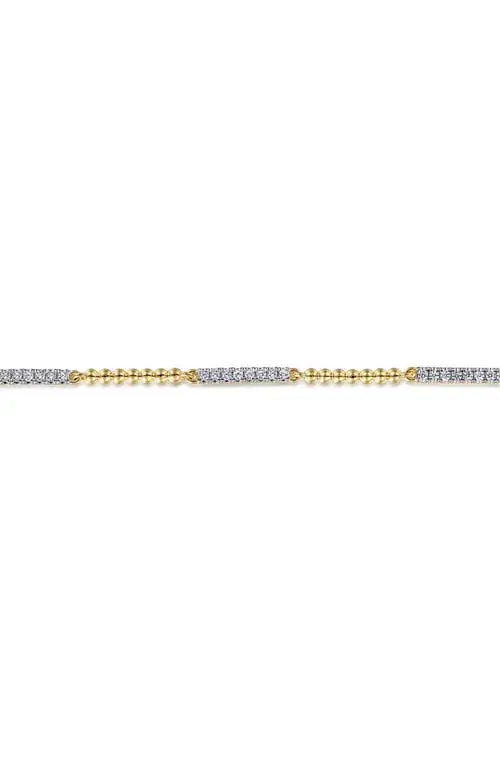 Gabriel & Co. Diamond Bar Station Bracelet In 14k