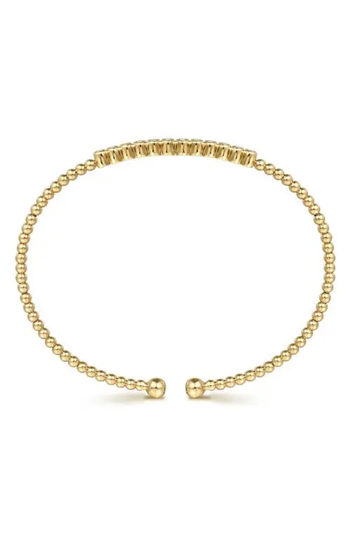 GABRIEL & CO. Diamond Bezel Beaded Cuff Bracelet