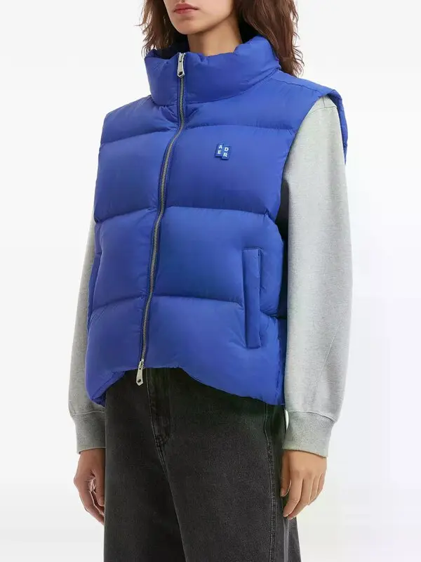 ADER ERROR Padded Gilet With Tag Detail - Blue