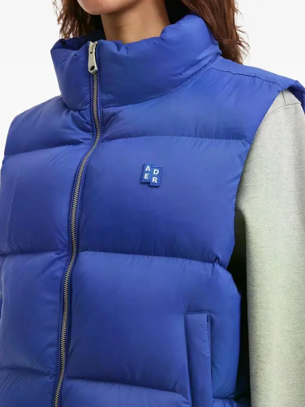 ADER ERROR Padded Gilet With Tag Detail - Blue