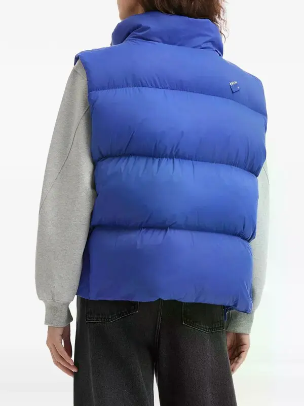 ADER ERROR Padded Gilet With Tag Detail - Blue