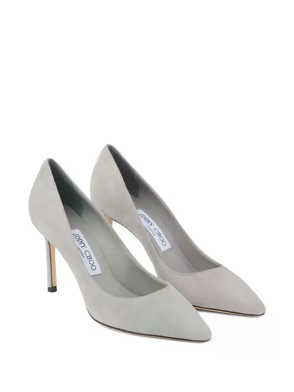 JIMMY CHOO Romy 85 Pointed Pumps - Grey