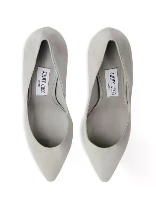 JIMMY CHOO Romy 85 Pointed Pumps - Grey