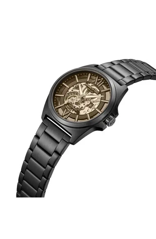 KENNETH COLE Skeleton Automatic Bracelet Watch - Black