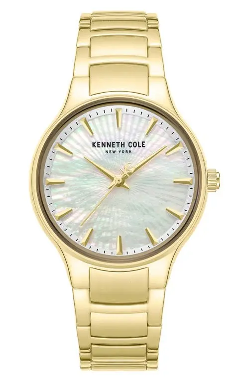 KENNETH COLE Mother-of-pearl Dial Bracelet Watch - Gold