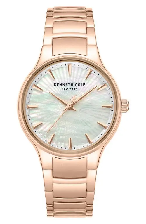 KENNETH COLE Mother-of-pearl Dial Bracelet Watch - Pink/rose Gold