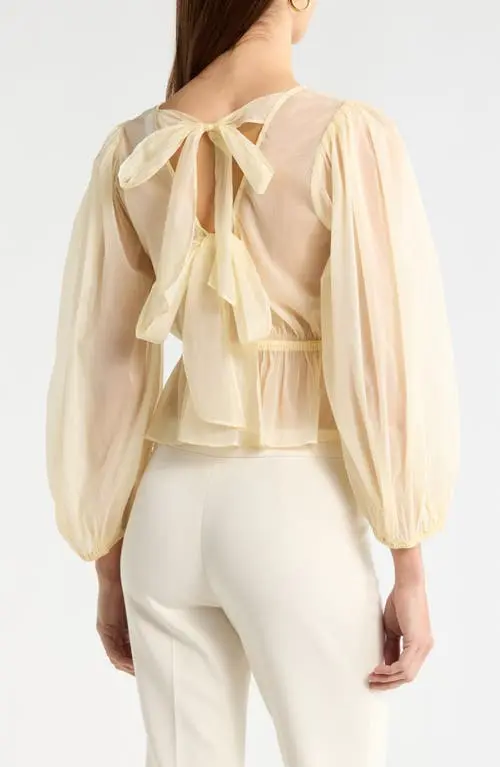 Astr The Label Amie Peplum Chiffon Top