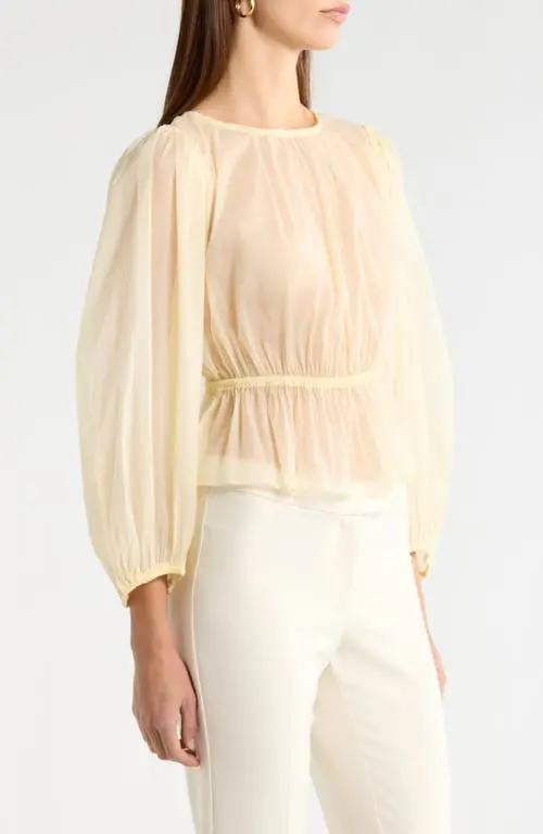 Astr The Label Amie Peplum Chiffon Top