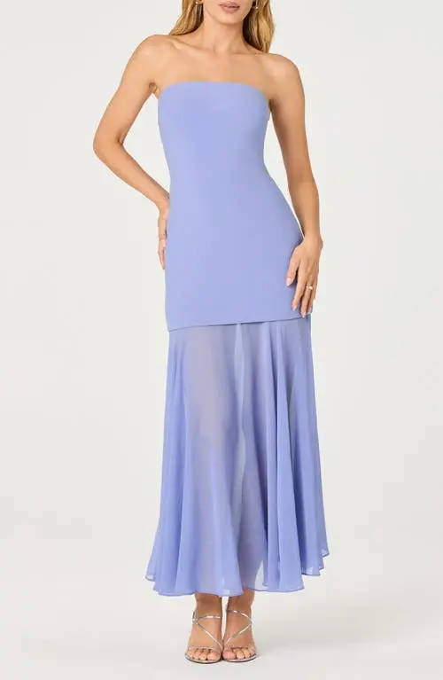 Astr The Label Lizet Strapless Maxi Dress - Periwinkle