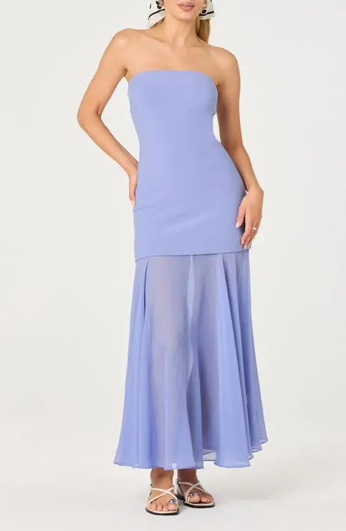Astr The Label Lizet Strapless Maxi Dress - Periwinkle