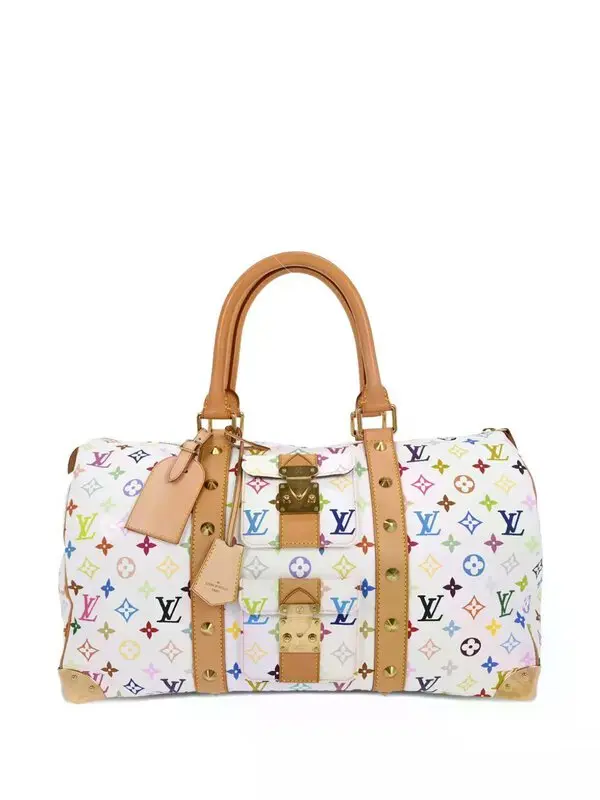 LOUIS VUITTON X Takashi Murakami 2004 Keepall 45 Tote Bag - White