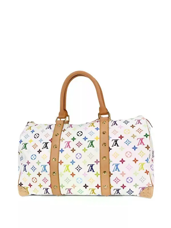 LOUIS VUITTON X Takashi Murakami 2004 Keepall 45 Tote Bag - White