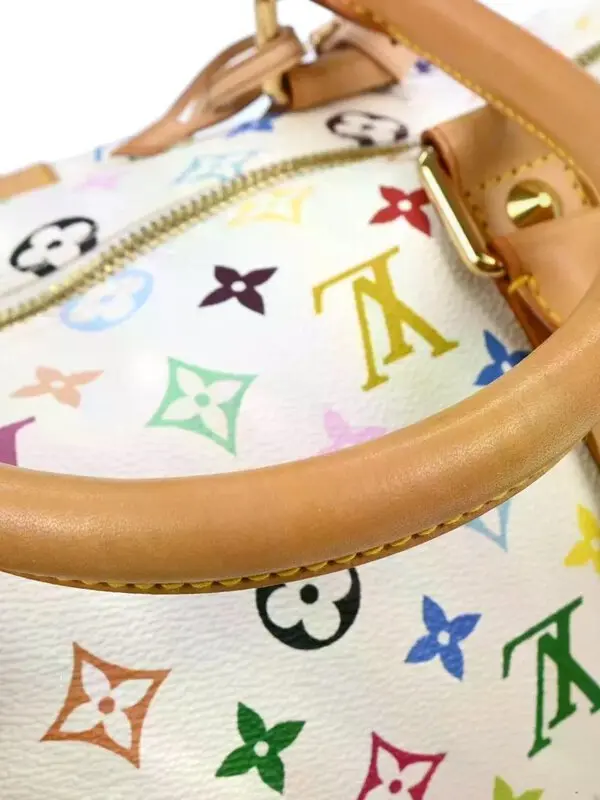 LOUIS VUITTON X Takashi Murakami 2004 Keepall 45 Tote Bag - White