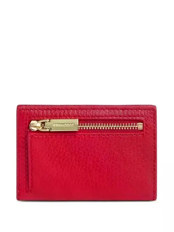 COCCINELLE Logo-appliqué Leather Wallet - Red