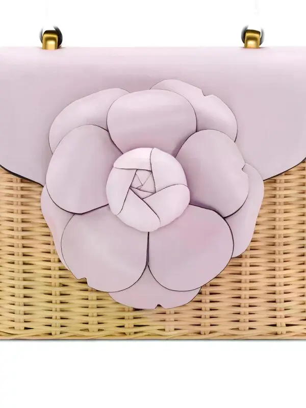 Oscar De La Renta Mini Flower-appliqué Tote Bag - Neutrals