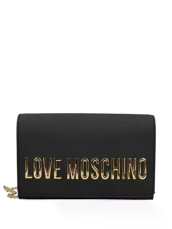 Moschino Logo-lettering Crossbody Bag - Black