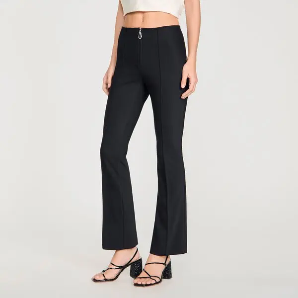 Sandro Fitted Pleated Trousers