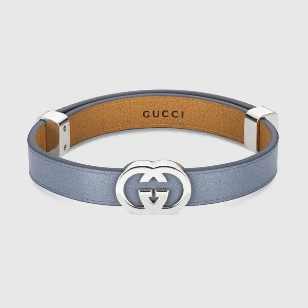 Gucci Interlocking Leather Bracelet - One-color