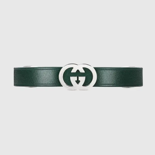 Gucci Interlocking G Leather Bracelet