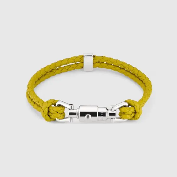 Gucci Braided Bracelet With Piston Detail - One-color