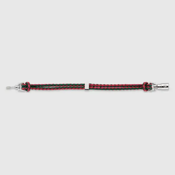 Gucci Braided Bracelet With Piston Detail
