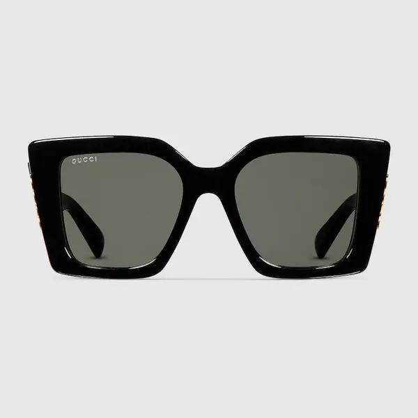 Gucci Cat-eye Sunglasses With Logo - Black