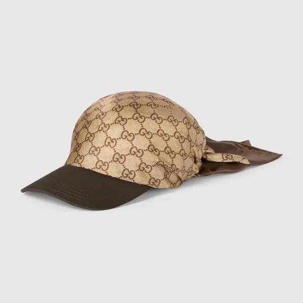 Gucci Gg Silk Twill Baseball Cap - Beige