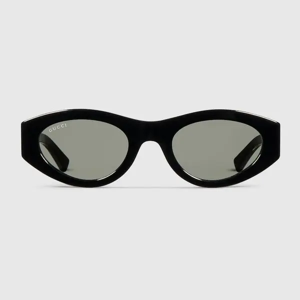 Gucci Oval Frame Sunglasses - Black