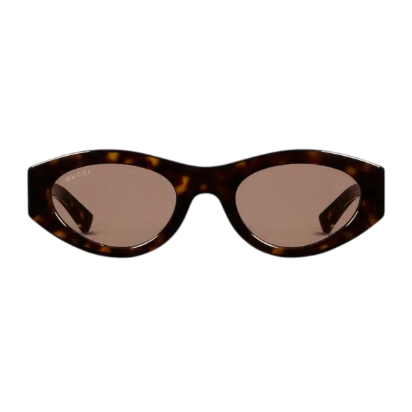 Gucci Oval Frame Sunglasses - Beige