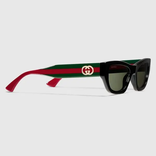 Gucci Cat-eye Sunglasses With Web Temples