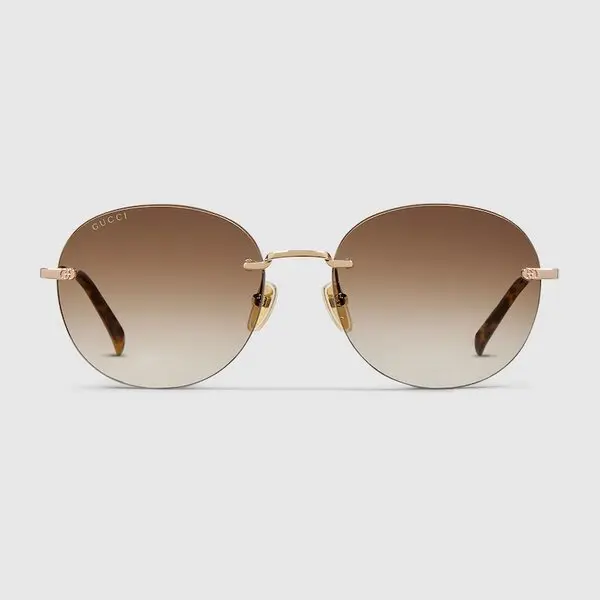 Gucci Specialized Fit Rimless Sunglasses - Gold