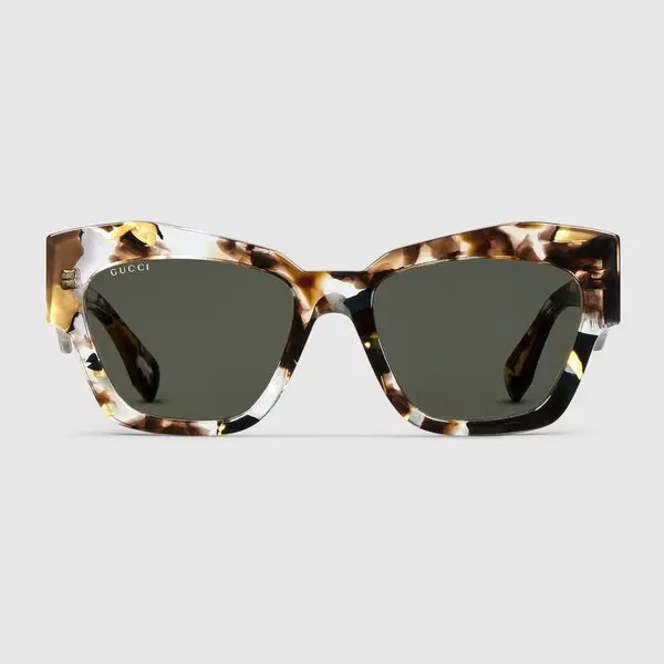 Gucci Cat-eye Sunglasses With Logo - Grey