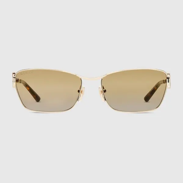 Gucci Rectangular Frame Sunglasses - Green