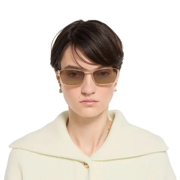 Gucci Rectangular Frame Sunglasses - Green