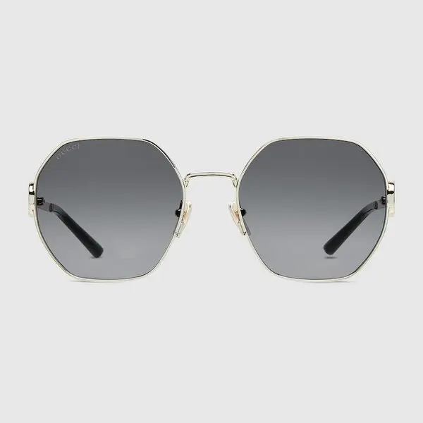 Gucci Oval Frame Sunglasses - Gold