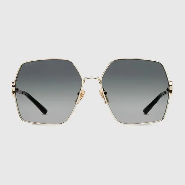 Gucci Oval Frame Sunglasses - Gold