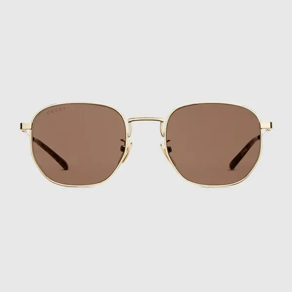 Gucci Round Frame Sunglasses - Gold