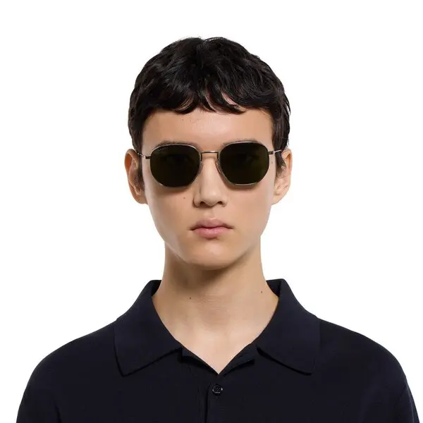 Gucci Round Frame Sunglasses With Web Detail