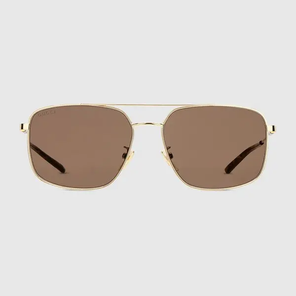 Gucci Specialized Fit Navigator Sunglasses - Gold
